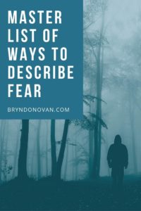 Master List of Ways to Describe Fear