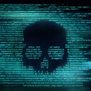 skull on computer screen representing chat gpt and sudowrite