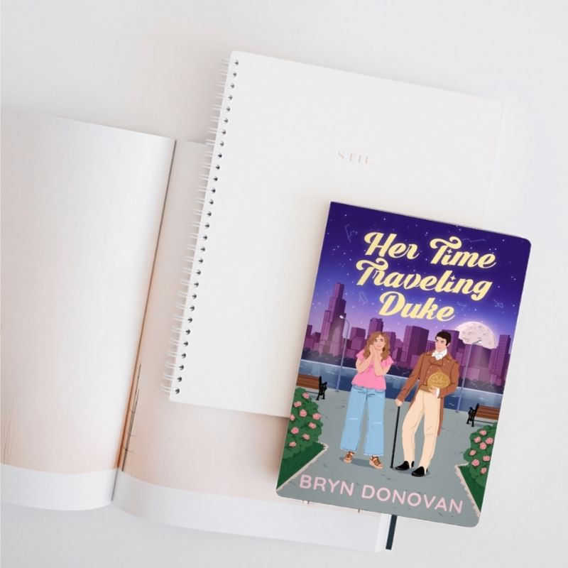 the spicy funny romcom novel her time traveling duke by bryn donovan